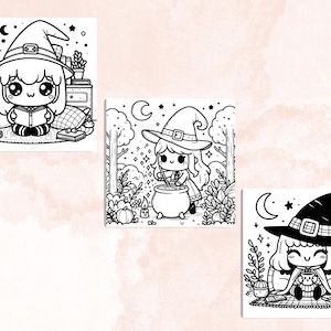Bold and Easy Coloring Book, Cozy Witch's Life Coloring Pages, Comfy ...