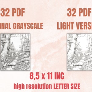 32 Enchanted Forest Coloring Book, Printable Magical Forest Coloring ...