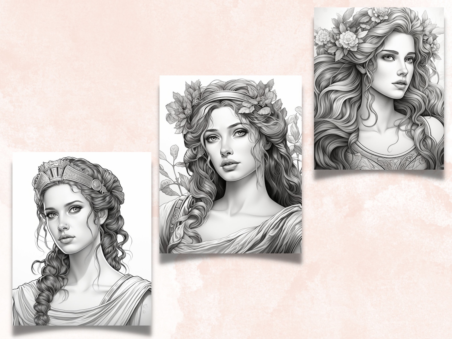 32 Ancient Greek Mythology Design Coloring Book, Printable PDF, Gods ...