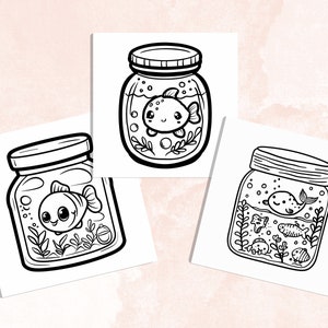 Bold and Easy Coloring Book, Underwater Jar Coloring Pages, Under the ...
