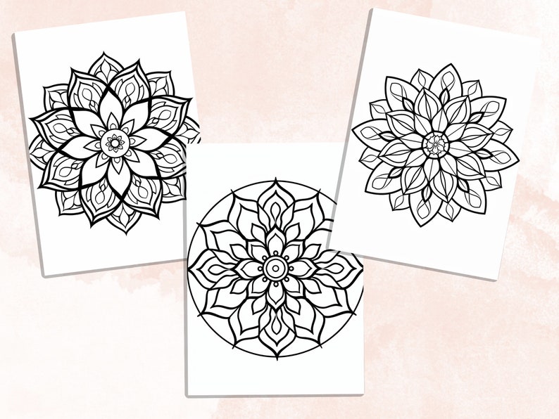30 Mandala Coloring Book, Printable Stress Relief Patterns Coloring ...