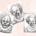 22 Creepy Evil Clowns Coloring Book, Printable PDF, Horror Gothic ...