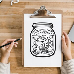 Bold and Easy Coloring Book, Underwater Jar Coloring Pages, Under the ...