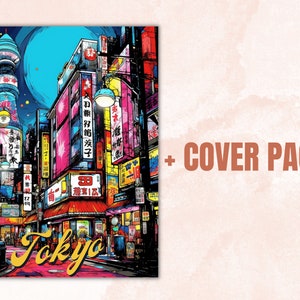 50 Tokyo City Coloring Book, Printable PDF, Japan Cafe Scenes Coloring ...