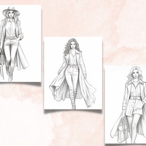 26 High Fashion Style Girls Coloring Book, Printable PDF, Modern ...