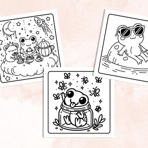 Bold and Easy Coloring Book, Cute Cozy Frog's Life Coloring Pages ...