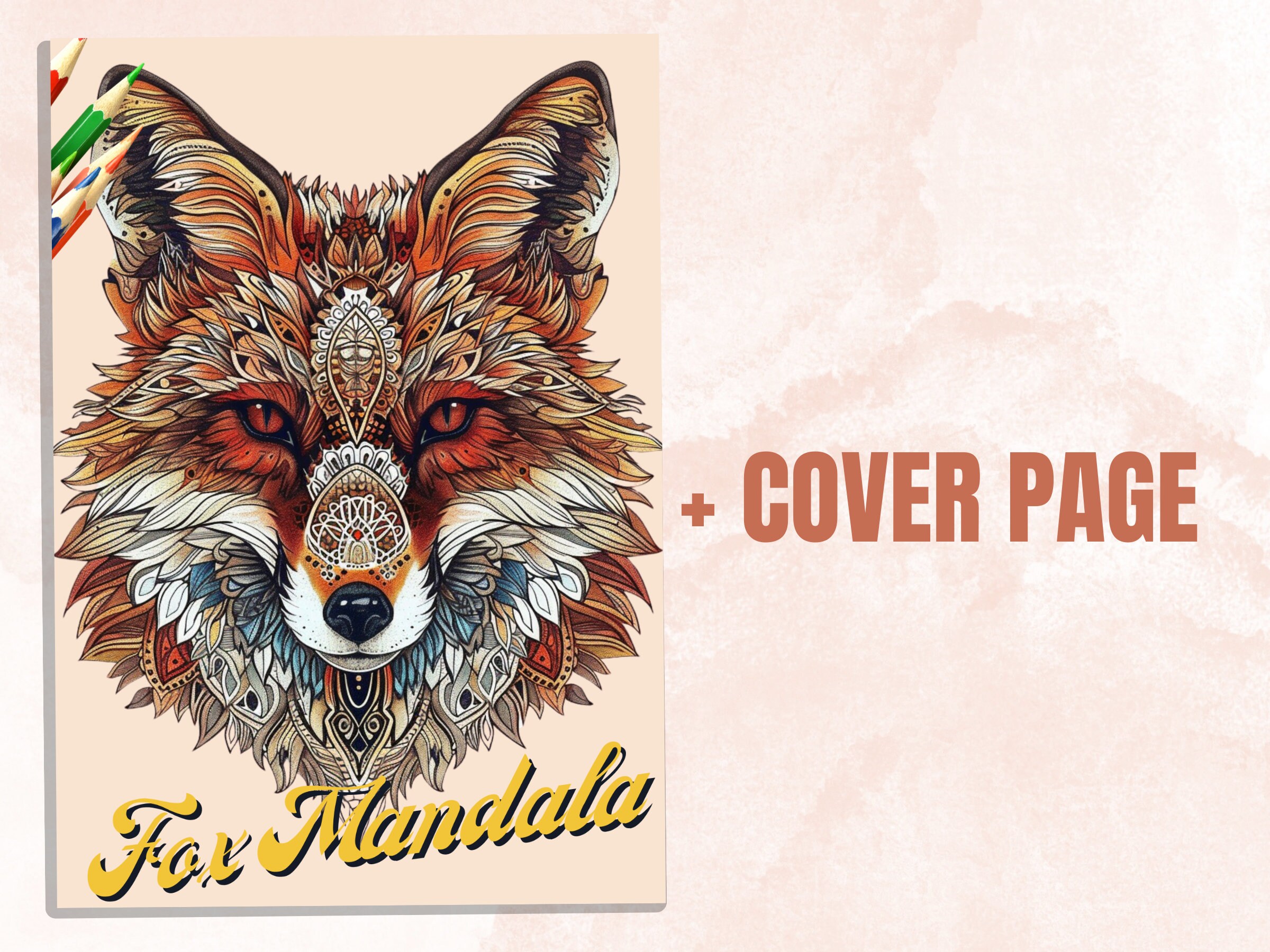 30 Fox Mandala Coloring Book, Printable Stress Relief Patterns Coloring ...
