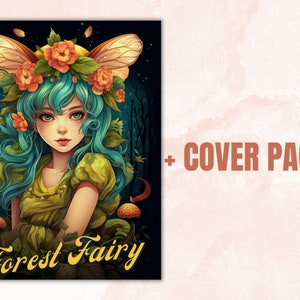 40 Little Forest Fairy Coloring Book, Fantasy Enhanted Woodland Fairy ...