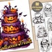 80 Halloween Big Bundle Coloring Book, Printable Gothic Creepy Pumpkin ...