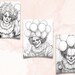 22 Creepy Evil Clowns Coloring Book, Printable PDF, Horror Gothic ...