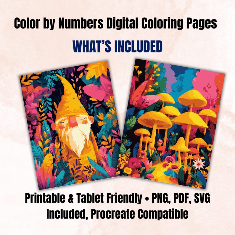 Color by Number Safari Stories | Digital Coloring Pages | Paint by ...