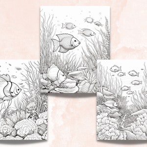 50 Enchanted Underwater Coloring Book, Printable Under the Sea Coloring ...