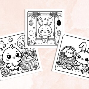 Bold and Easy Coloring Book, Cute Cozy Easter Time Coloring Pages ...