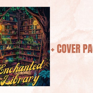 45 Enchanted Library Coloring Book, Printable Fantasy Library Interior ...