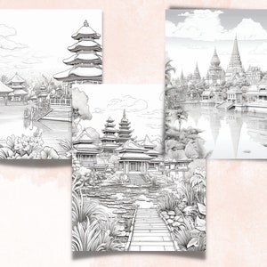 65 Bali City Coloring Book, Printable PDF, Indonesia Scenes Coloring ...