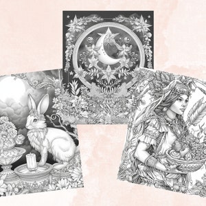 60 Ostara Coloring Book, Printable Pagan Easter Bunny Coloring Pages ...