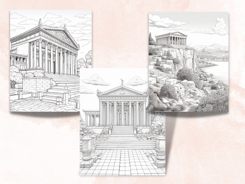 32 Ancient Greek Mythology Design Coloring Book Printable - Etsy