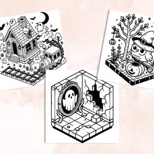 Bold and Easy Coloring Book, Spooky Corner Coloring Pages, Cute Cozy ...