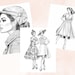 60's Fashion Style Coloring Book, Printable PDF, Vintage Fashion Women ...