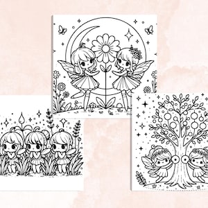 Bold and Easy Coloring Book, Cute Fairy Girl Coloring Pages, Kawaii ...