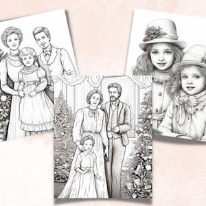 70 Vintage Christmas Bundle Coloring Book, Printable Retro Xmas Santa ...