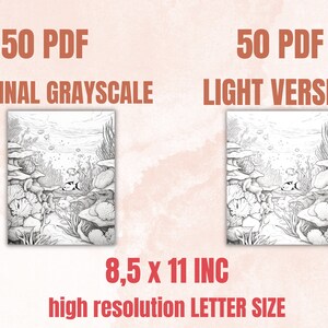 50 Enchanted Underwater Coloring Book, Printable Under the Sea Coloring ...