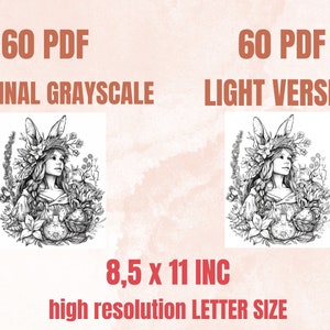 60 Ostara Coloring Book, Printable Pagan Easter Bunny Coloring Pages ...