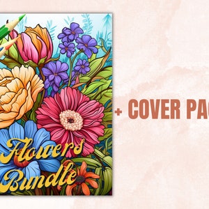 48 Realistic Flowers Collection Coloring Book, Printable PDF, Flower ...