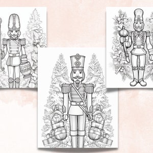 40 Christmas Nutcracker Coloring Book, Printable Xmas Noel Holiday ...