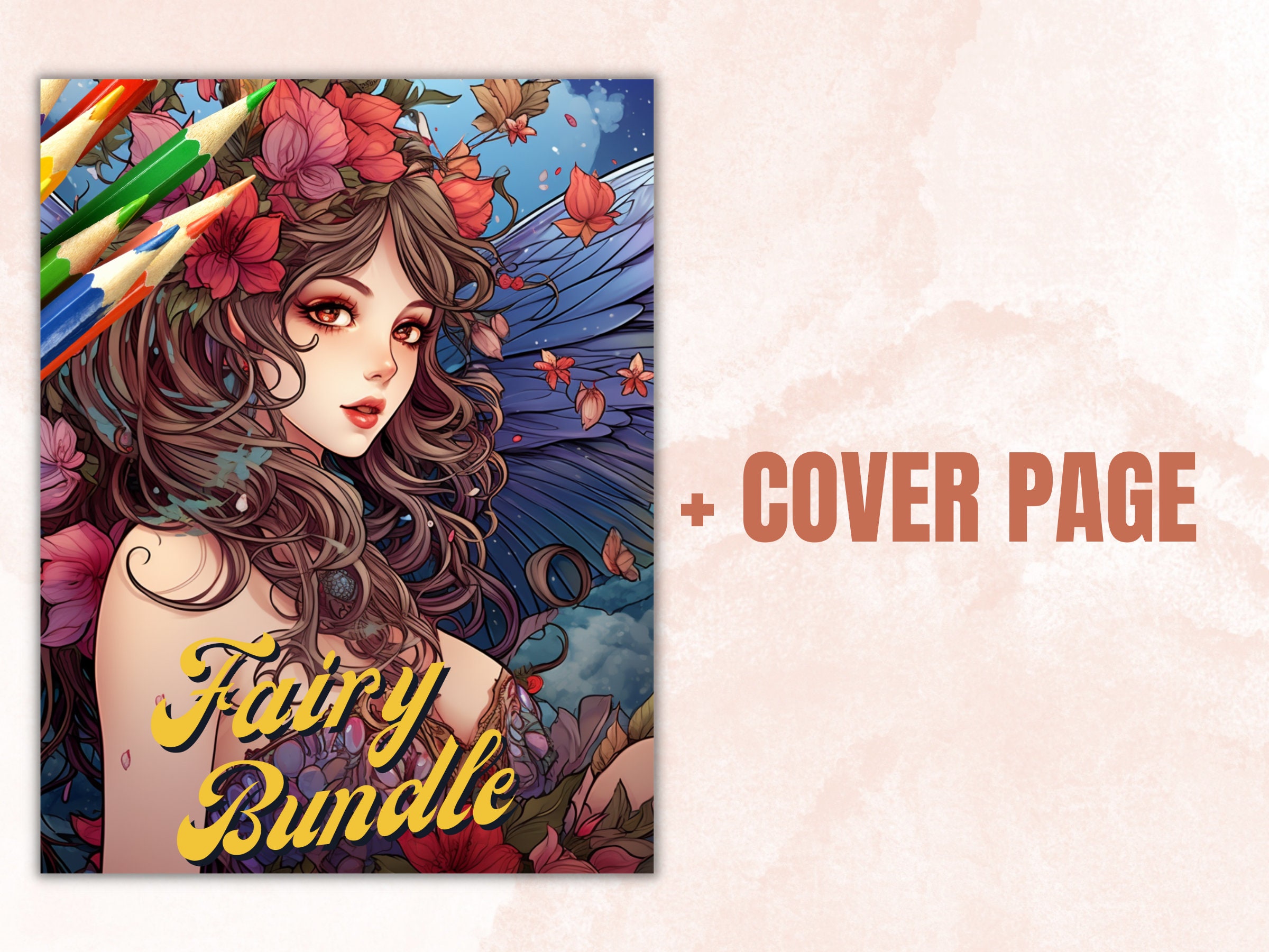 45 Fantasy Fairy Items Bundle Coloring Book Printable PDF - Etsy