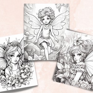27 Enhanted Fairy Garden Coloring Book, Fantasy Little Forest Fairy ...