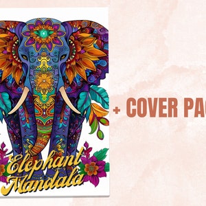 30 Elephant Mandala Coloring Book, Printable Stress Relief Patterns ...