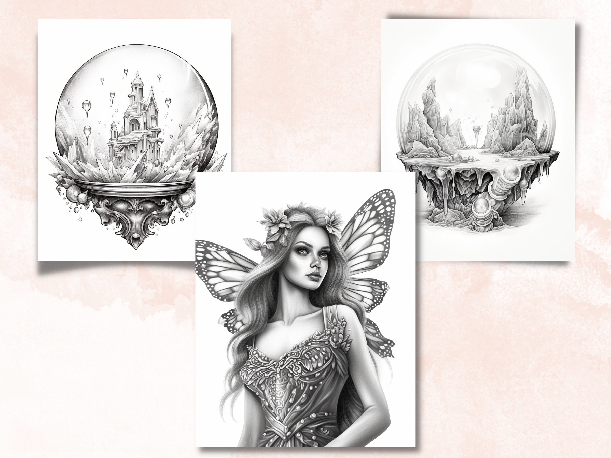 45 Fantasy Fairy Items Bundle Coloring Book Printable PDF - Etsy
