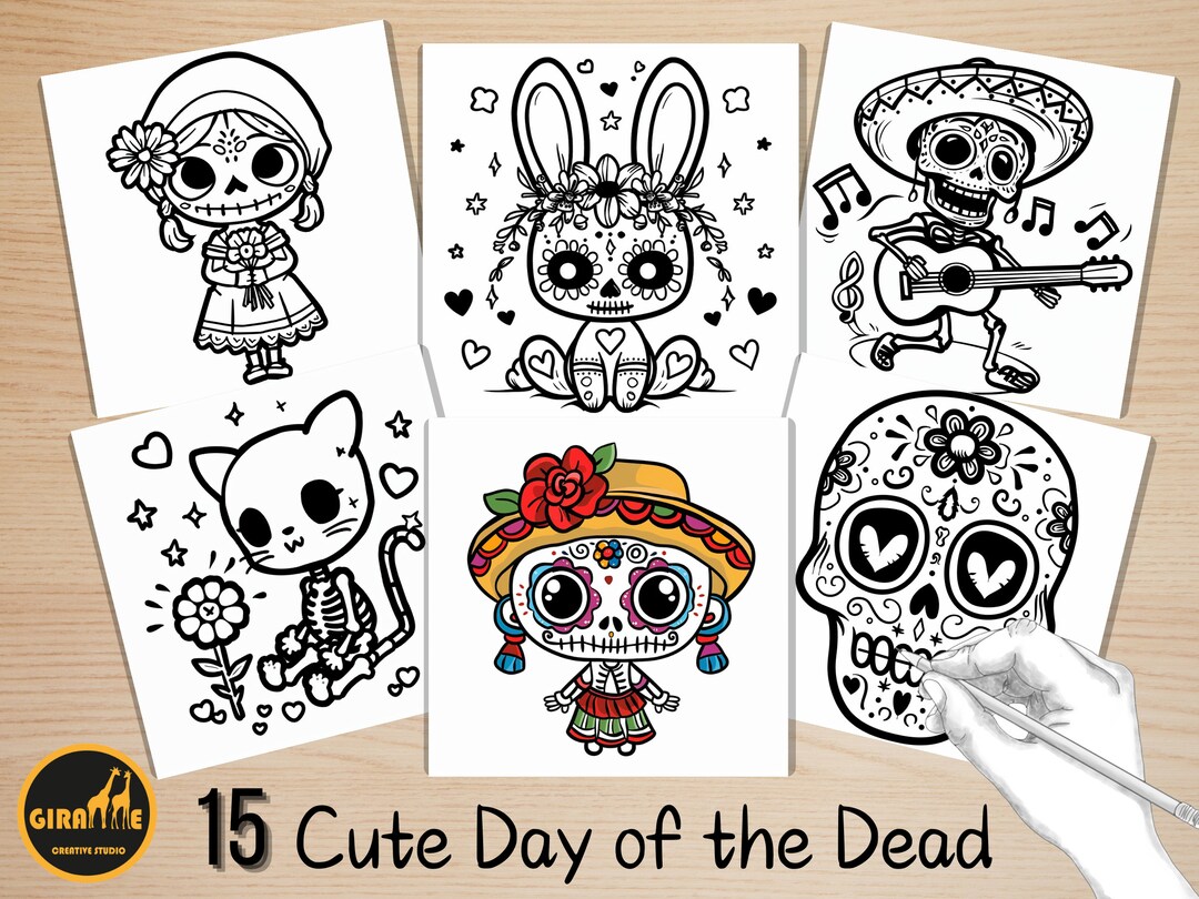 Bold and Easy Day of the Dead Coloring Book, Cute La Catrina Coloring ...