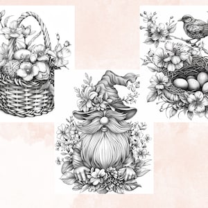 90 Spring Bundle Coloring Book, Printable Botanical Garden Scenes ...