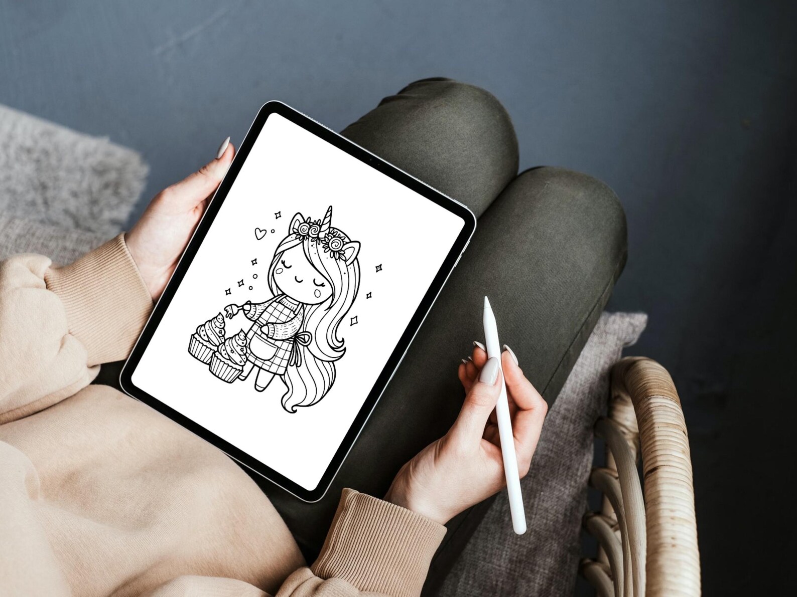 Bold and Easy Coloring Book, Cute Cozy Unicorn's Life Coloring Pages ...