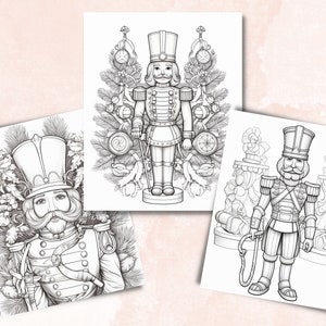 40 Christmas Nutcracker Coloring Book, Printable Xmas Noel Holiday ...