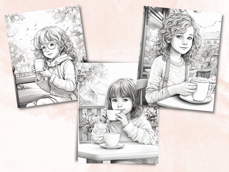 25 Coffee Lover Girl Coloring Book Printable PDF Pretty - Etsy