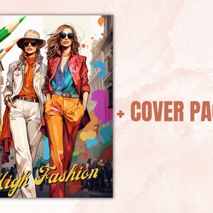 26 High Fashion Style Girls Coloring Book, Printable PDF, Modern ...