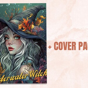 25 Underwater Witch Coloring Book, Printable Magical Witches Coloring ...