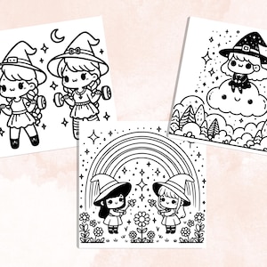 Bold and Easy Coloring Book, Cozy Witch's Life Coloring Pages, Comfy ...