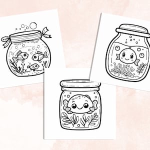 Bold and Easy Coloring Book, Underwater Jar Coloring Pages, Under the ...