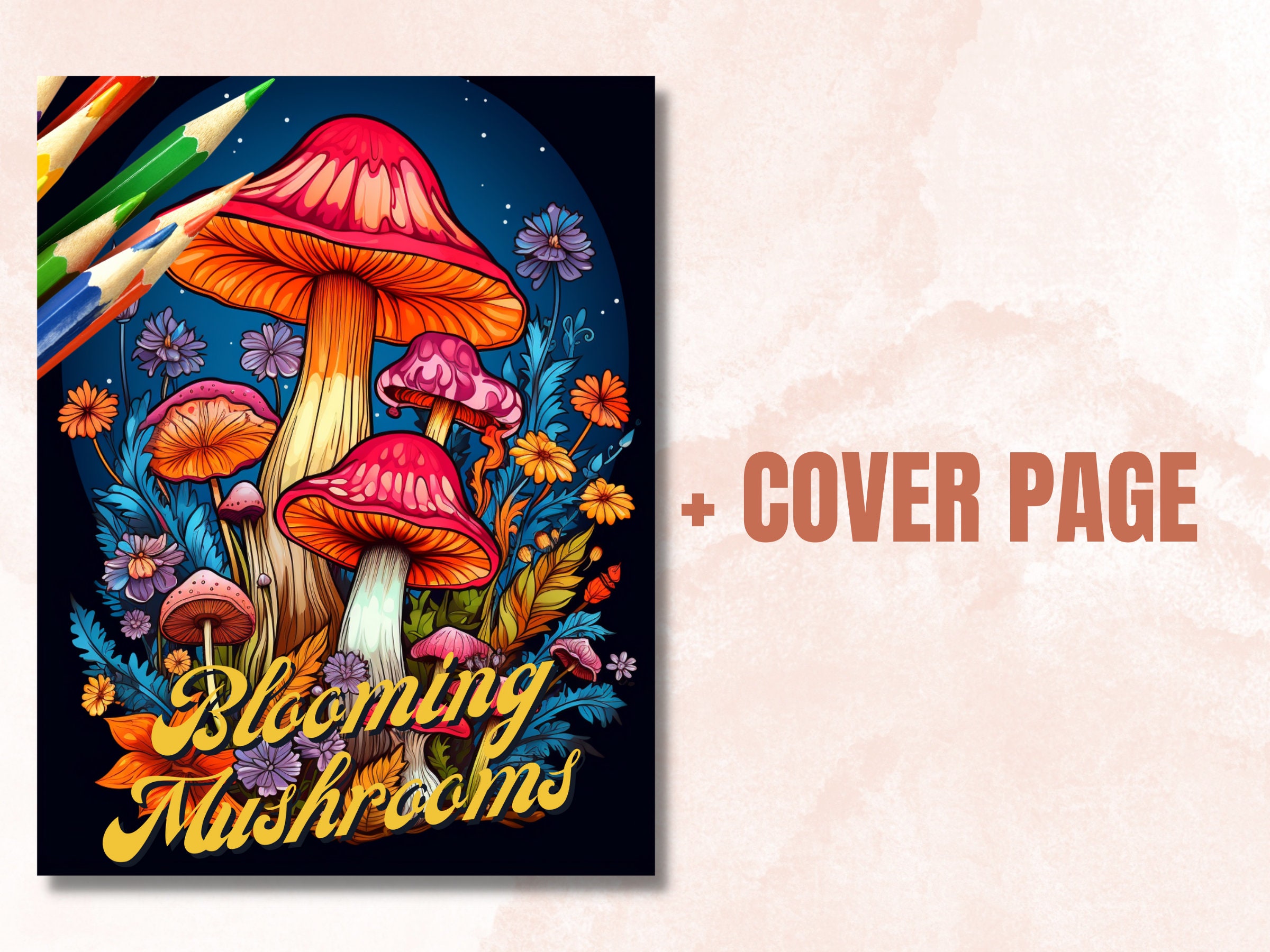 37 Blooming Mushrooms Coloring Book Printable PDF Fantasy - Etsy