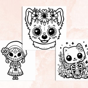 Bold and Easy Day of the Dead Coloring Book, Cute La Catrina Coloring ...