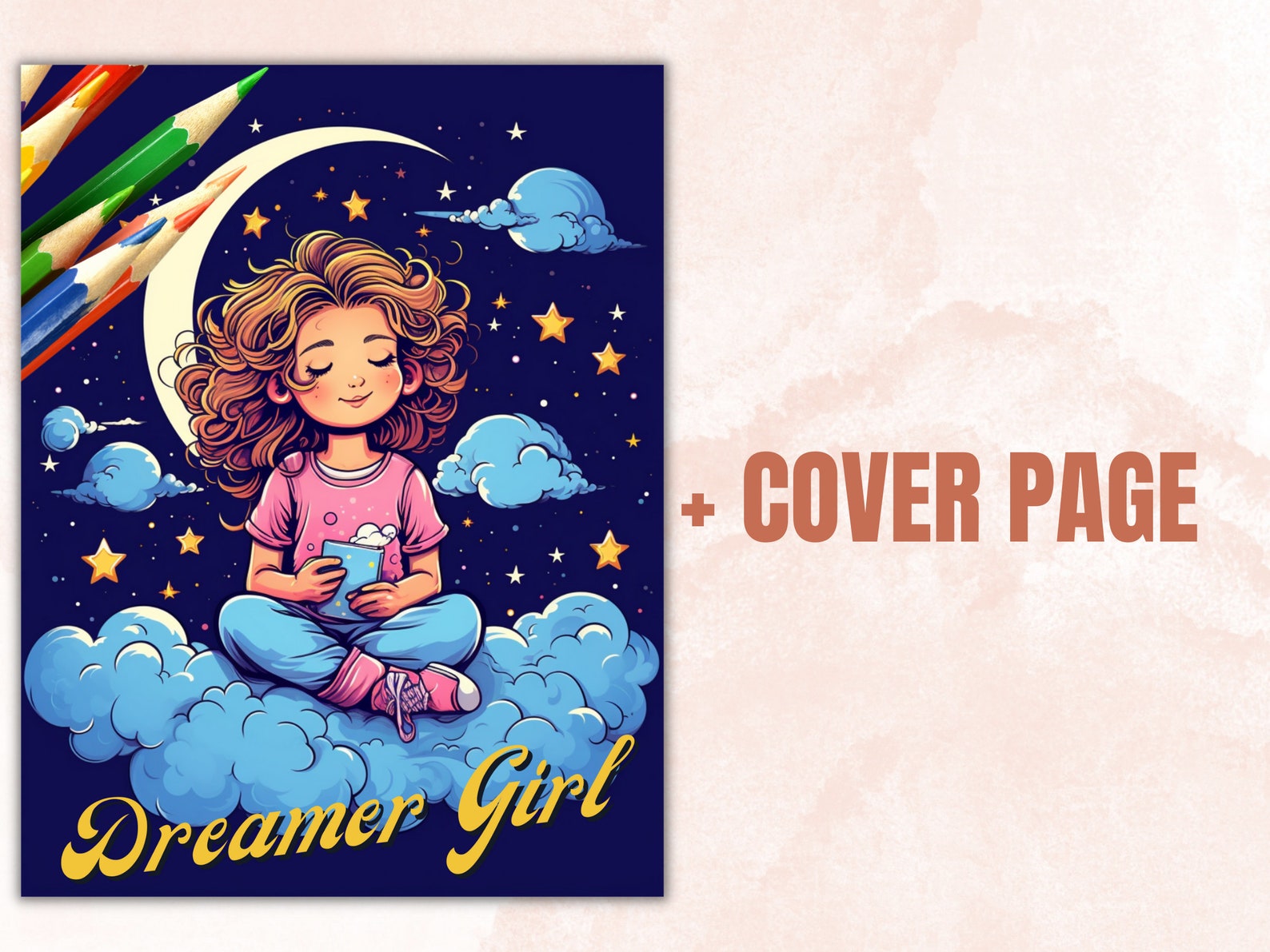 33 Dreamer Girl Coloring Book Printable PDF Little Cute - Etsy