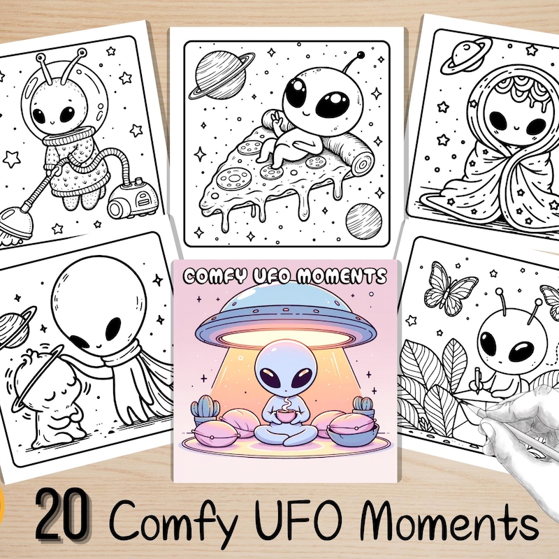 Alien Coloring Book - Etsy