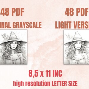 40 Fantasy Witchy Items Bundle Coloring Book, Printable PDF , Magical ...