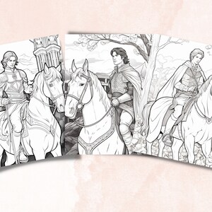 40 Snow White & Seven Dwarfs Coloring Book, Printable Fairytale ...