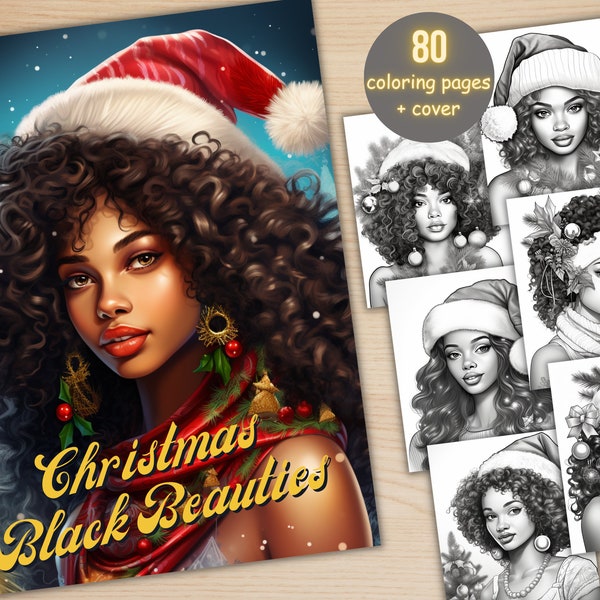 African American Christmas Coloring Book Pages - Etsy