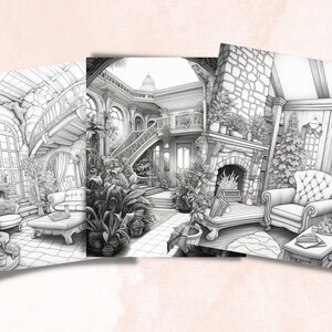 24 Cozy Room Interior Design Coloring Book, Printable PDF, Boho ...